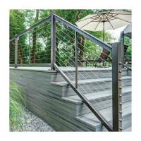 China Cost to install vinyl porch railing stainless steel cable stair railing backyard wire fence for sale