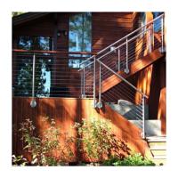 China Decorative porch railing panels stair cable railing system 5 foot wire fence for sale
