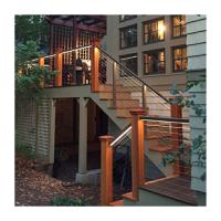 China Cost of porch railing steel and cable railing small wire fence panels for sale