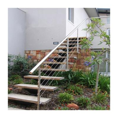 China Vinyl porch railing and posts cable railing systems residential wire fence construction for sale