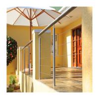 China Rustic porch railings steel cable stair railing bull wire fence panels for sale