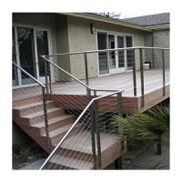 China Rustic porch railings steel cable stair railing bull wire fence panels for sale