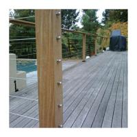 China Rustic porch railings steel cable stair railing bull wire fence panels for sale