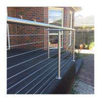 China Rustic porch railings steel cable stair railing bull wire fence panels for sale