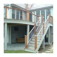 China Classic porch railing easy install park garden wire cable railing 6 foot wire fence panels for sale