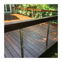 China Deck with railing wire rope cable railing tensioner 3 wire fence for sale