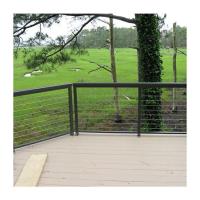 China Deck with railing wire rope cable railing tensioner 3 wire fence for sale