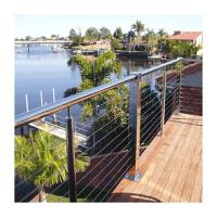 China Plastic deck railing inox wire rope railing cable tensioner wire fence gate for sale