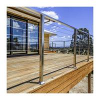 China Build a deck gate cable deck railing diy post and wire fence cost for sale