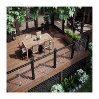 China Glass railing system for decks tension cable system barbed wire fence installation for sale