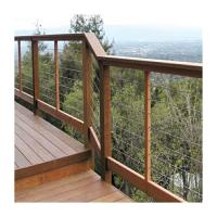China Rope deck railing cable porch railing post and wire fence for sale