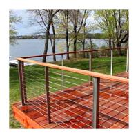 China Aluminum deck railing cable stair railing stainless steel post and wire fence for sale
