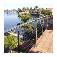 China Aluminum deck railing cable stair railing stainless steel post and wire fence for sale