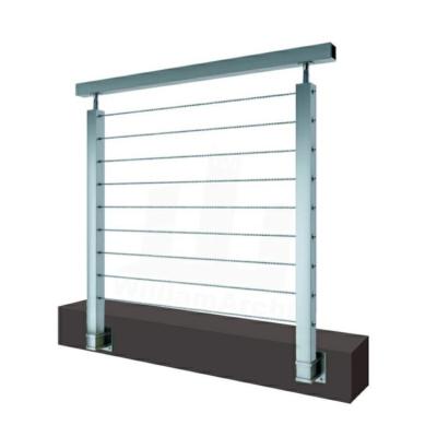 China Rope balustrade cable fittings stainless wire balustrade fence for sale