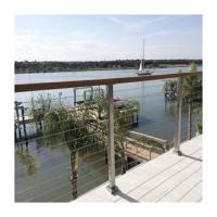 China Roof fall protection railing cable stair parts wire pool fence for sale