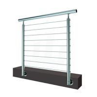 China Modern Cable Wire Stair Railing Stainless Steel Balustrade Fittings for sale