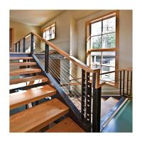 China Flooring Mounted Cable Wire Railing Interior Stair Spindles Electric Fence Wire Types for sale
