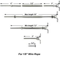 China 2023 Stainless Steel 304 316L Cable Railing Wire RopeTensioner Fittings for sale