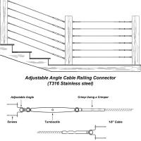 China 2023 Stainless Steel 304 316L Cable Railing Wire RopeTensioner Fittings for sale