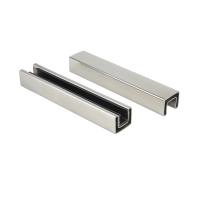 China 2023 Stainless Steel 304 316L Square Handrail Slot Pipe Railing Balustrade Top Tube for sale