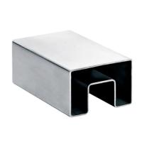 China 2023 Stainless Steel 304 316L Square Handrail Slot Pipe Railing Balustrade Top Tube for sale