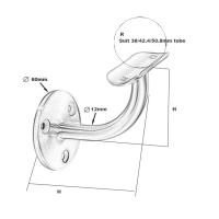 China 2023 Modern Handrail Bracket Railings Balustrade Wall Mounted Handrail Bracket for sale