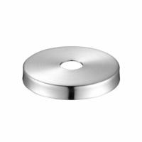 China Stainless Steel Balustrade Hardware Stair Steel Handrail Fitting Easy Installation Round Base Flange Post Base Cover for sale