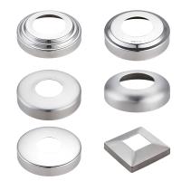 China Cheapest Outdoor Stainless Steel Hardware Railing Fitting Balustrade Round Base Flange Cover For Round Tube for sale
