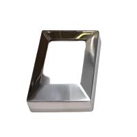 China Decoration Floor Post Tube Square 40 50Mm Handrail Base Plate Cover Stair Railing Pipe Base Cover for sale