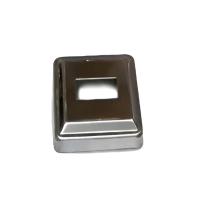 China Decoration Floor Post Tube Square 40 50Mm Handrail Base Plate Cover Stair Railing Pipe Base Cover for sale