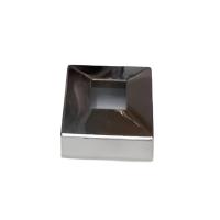 China Decoration Floor Post Tube Square 40 50Mm Handrail Base Plate Cover Stair Railing Pipe Base Cover for sale