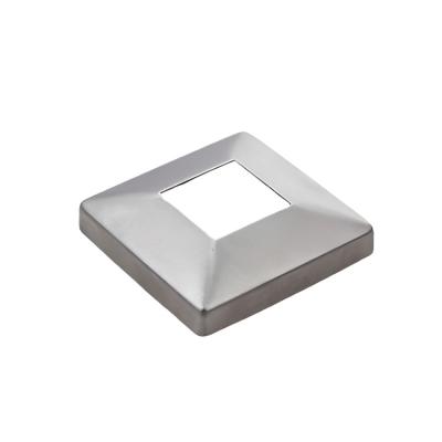 China Favorite Price Inox 316 Balcony Railing Cover Aisi 304 Stainless Steel Square Post Base Cover for sale