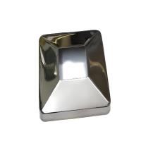 China Satin Finish Square Rail Base Plate Flange Sus 304 Stainless Steel Cable Railing Post Foot Cover for sale