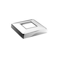 China Stainless Steel Square Base Plate Banister Rail Covers Shoes For Square Flange for sale