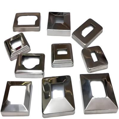 China 304 316 Stainless Steel Matt Black Square Base Cover For Angle Post 40*40Mm for sale