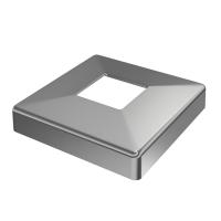 China 304 316 Stainless Steel Matt Black Hardware Accessories Square Base Cover For Square Newel Post for sale