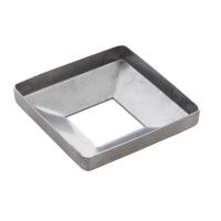 China 304 316 Stainless Steel Matt Black Hardware Accessories Square Base Cover For Square Newel Post for sale
