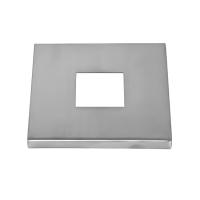 China 304 316 Stainless Steel Matt Black Hardware Accessories Square Base Cover For Square Newel Post for sale