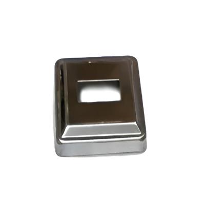 China 304 316 Satin Stainless Steel Hardware Accessories Square Base Cover For Angle Post for sale