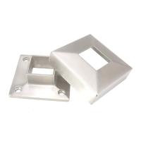 China Guardrail Floor Mounted Banister Square Pool Fence Glass Fence Base Cover for sale