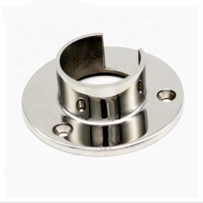 China Round Tube Handrail Flange Porch Railing Wall Mount Flange Base for sale