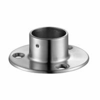China Round Long Neck Flange Deck Balustrade Handrail Wall Mount Flange Base for sale