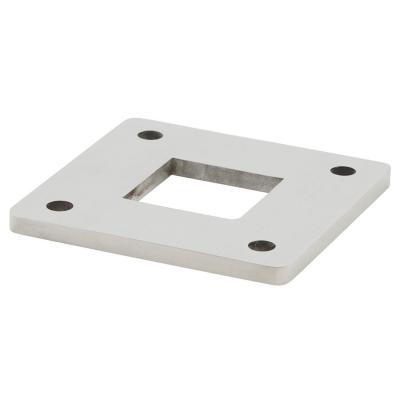 China New Products Hydraulic Stainless Steel Split Tube Railing Square Base Flange Standard for sale