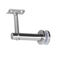 China Glass Stair Brackets Brushed Steel Handrail Brackets Glass Railing Handrail Brackets for sale