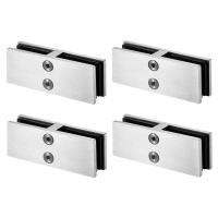 China Railing Glass to Glass Clamp Stainless Steel 304 Bracket Glass Balustrade Pool Fence Clamp for sale