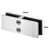 China Railing Glass to Glass Clamp Stainless Steel 304 Bracket Glass Balustrade Pool Fence Clamp for sale