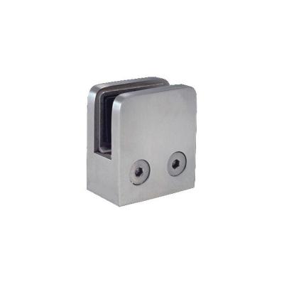 China Stainless Steel 304/316 Balcony Stair Handrail D Type Fish Mouth Pipe Connector Square Round Post Fence Glass Railing Clamp for sale
