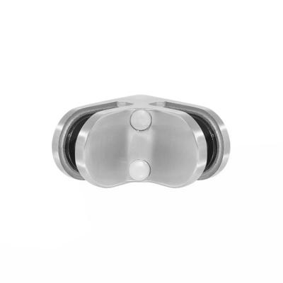China Stainless Steel D Shape Glass Clamp Glass Fence Hardware Fittings Glass Railing Clamp for sale