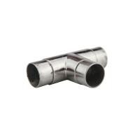 China Railing Handrail T Connector 3-Way 316 Stainless Steel Balustrade Handrail Pipe Connector for sale