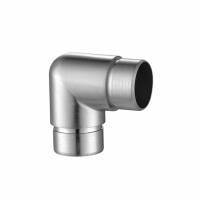 China Round Handrail Connector 90 Degree Handrail Corner Angle Elbow Railing Connector for sale